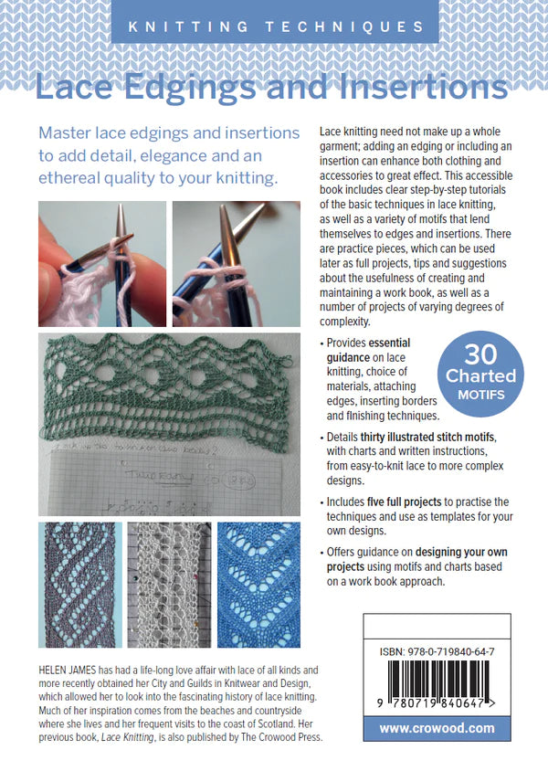 Knitting Techniques - Lace Edgings and Insertion by Helen James – Ewe ...